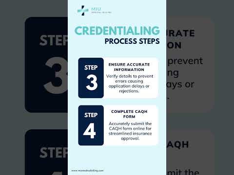 MIU Medical Billing Credentialing Process Steps