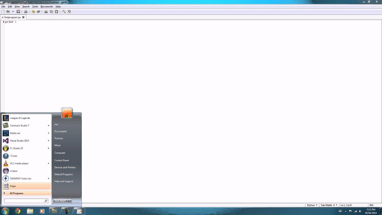 Learn to Program: Lesson 2 - Our first computer program(s)