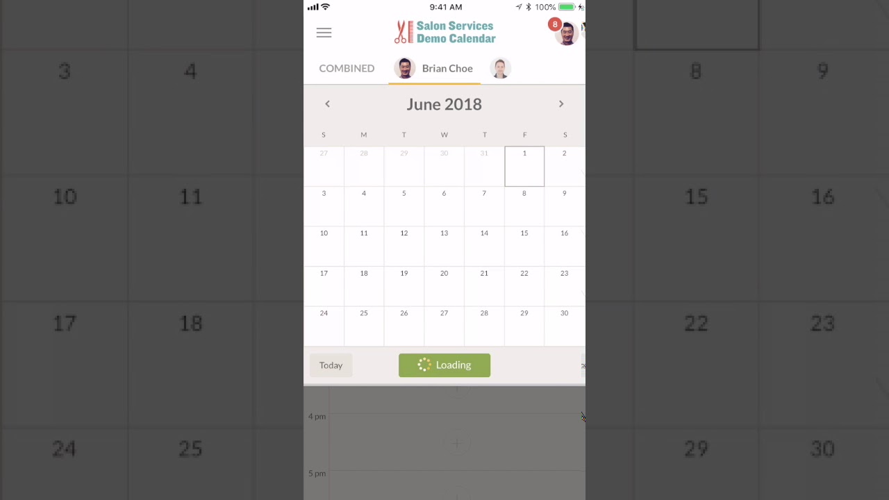 Visibook Appointment Scheduler App Preview 5.31.2018