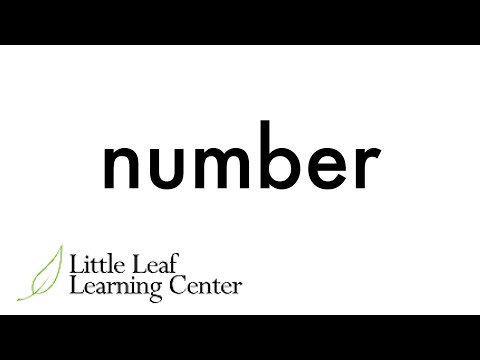 "number" sight words made easy