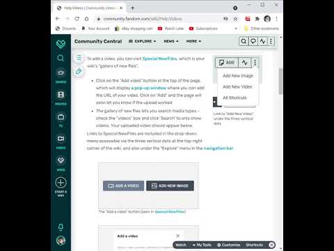 Fandom Changes Removed Video and Images Buttons