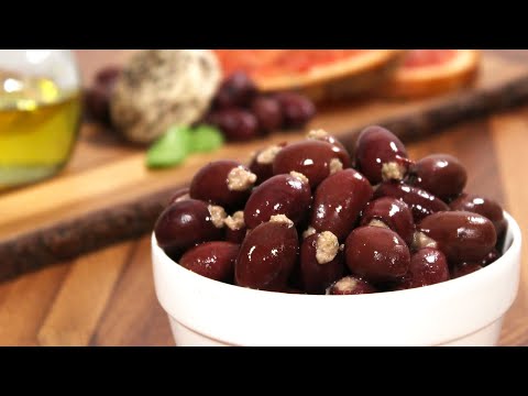 Stuffed Kalamata Olives | Tuna Stuffed Black Olives | Easy Nibbles Idea