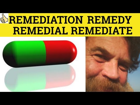 🔵 Remediate Remedy Remedial Remediation - Remediate Meaning - Remedy Examples - Word Families