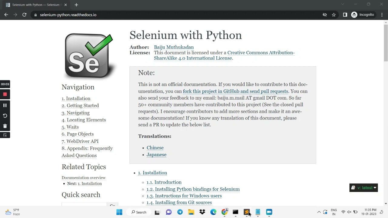 Python Selenium Tutorial | Opening web browser using python code