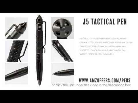 Tactical Survival Pen - Lightweight Precision Writing Glass Breaker Dna Collector Black Ink