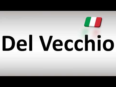How to Pronounce Del Vecchio (Italian Name)