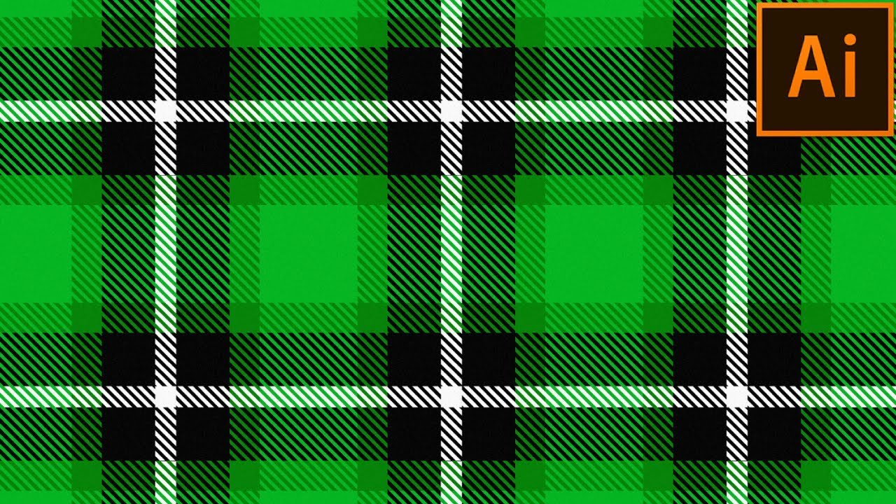 How to create Plaid Checkered Fabric Pattern in Illustrator | Adobe Illustrator Tutorial