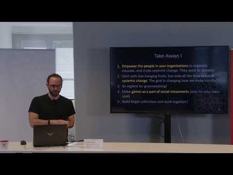 Breakfast book talk with Patrick Prax: The game needs to change - sustainability and digital games