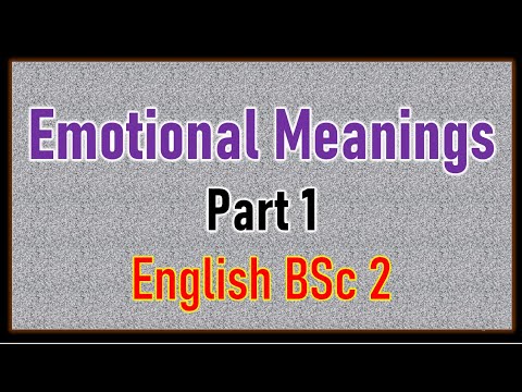 Emotional Meanings Part 1