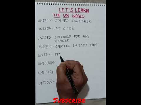 The uni words l uni starting words l #english #chishikiowster