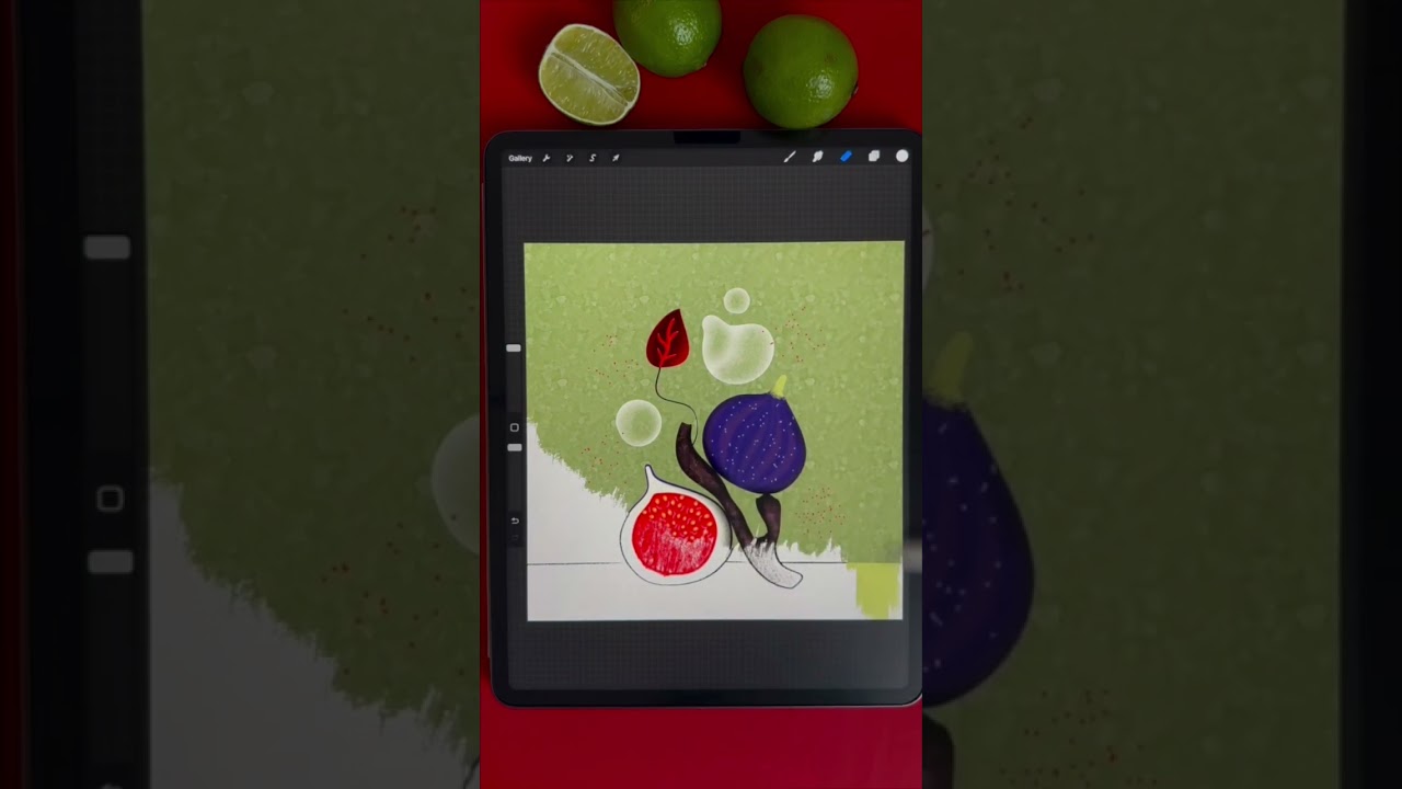Still Life with figs in Procreate. #drawing #procreate #art #digitalart #procreatedrawing