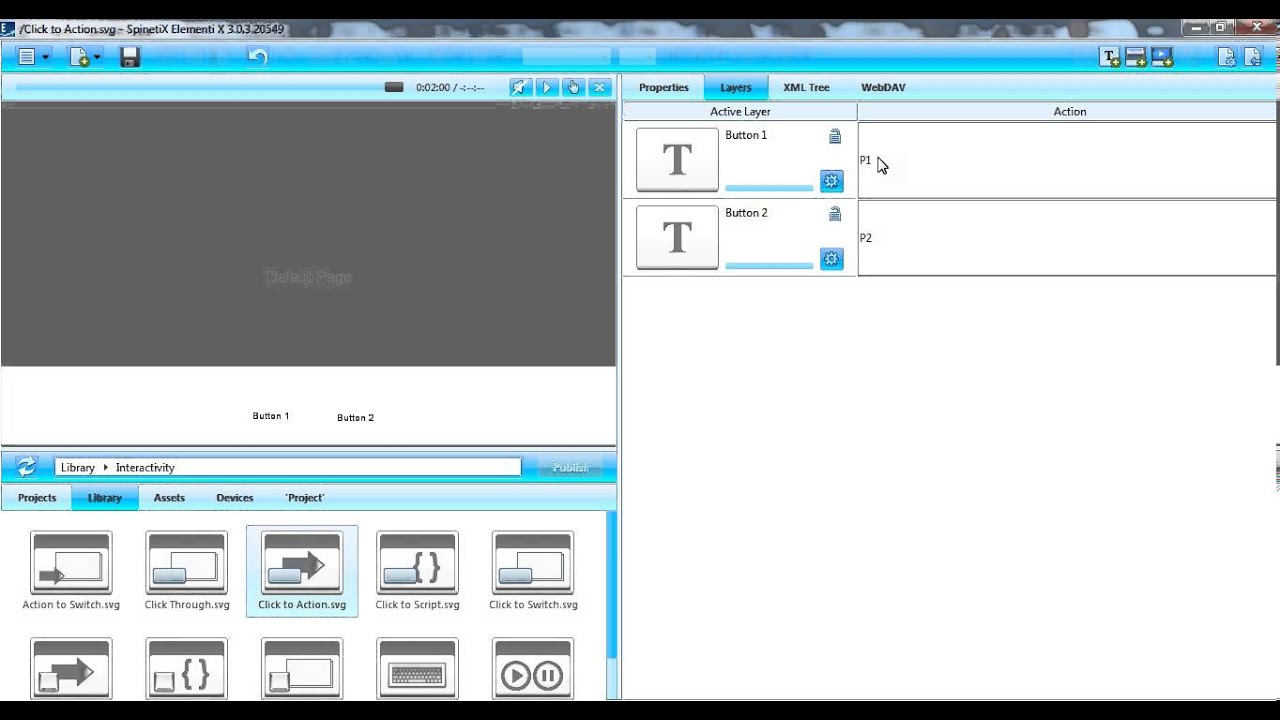 Spinetix Elementi - Using Interactivity