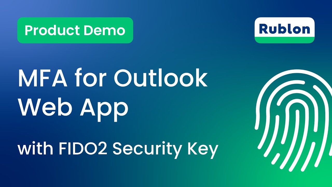 MFA for Outlook Web App With FIDO2 Security Key
