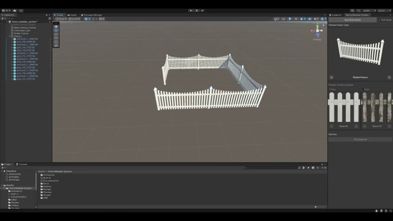 Fence Modular System - WIP #2 (Unity Asset)