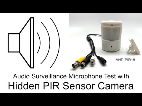 Audio Surveillance Microphone Demo using Motion Detector Security Camera