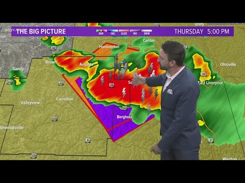 Tornado Warning for Caroll, Jefferson and Columbiana