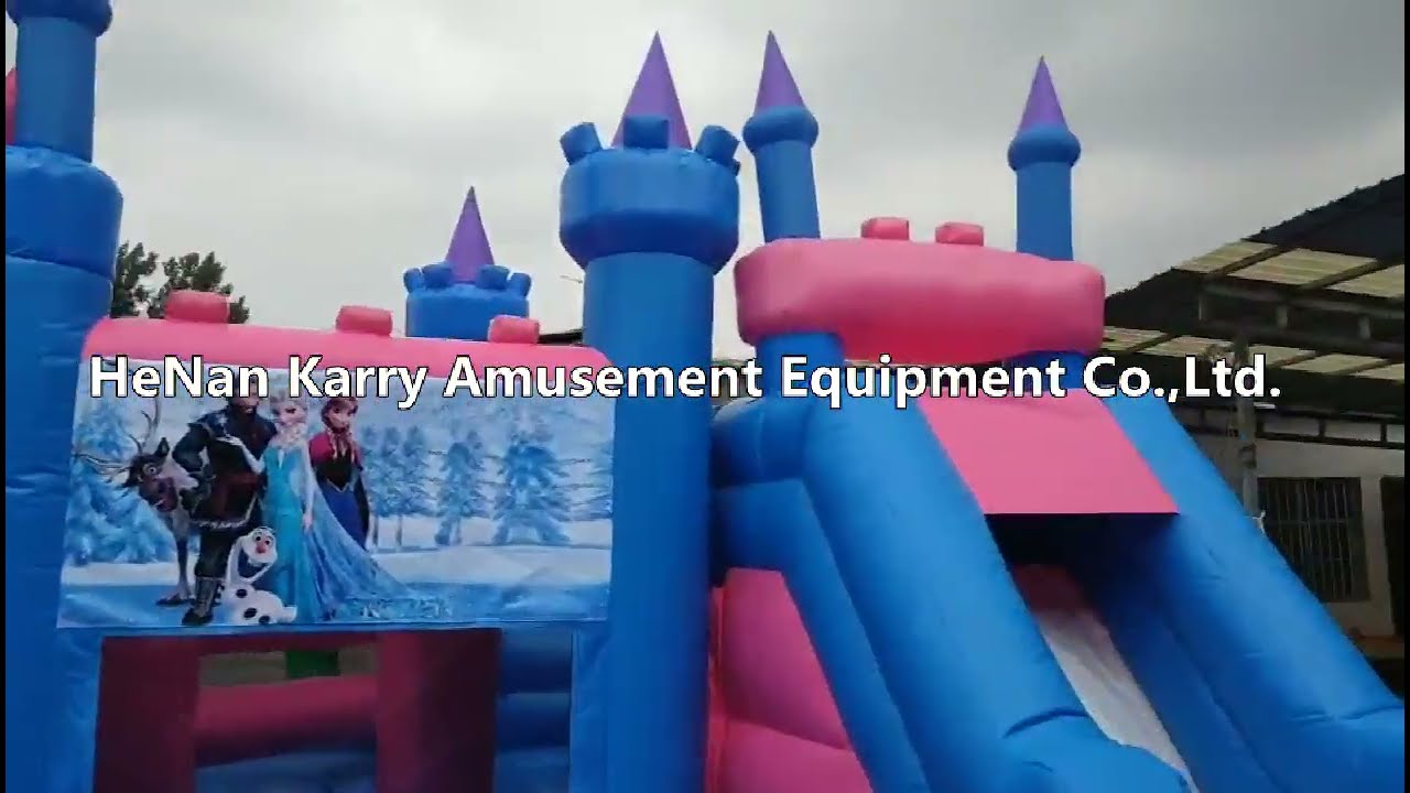 frozen inflatable castle combo slide princess inflatable bouncer