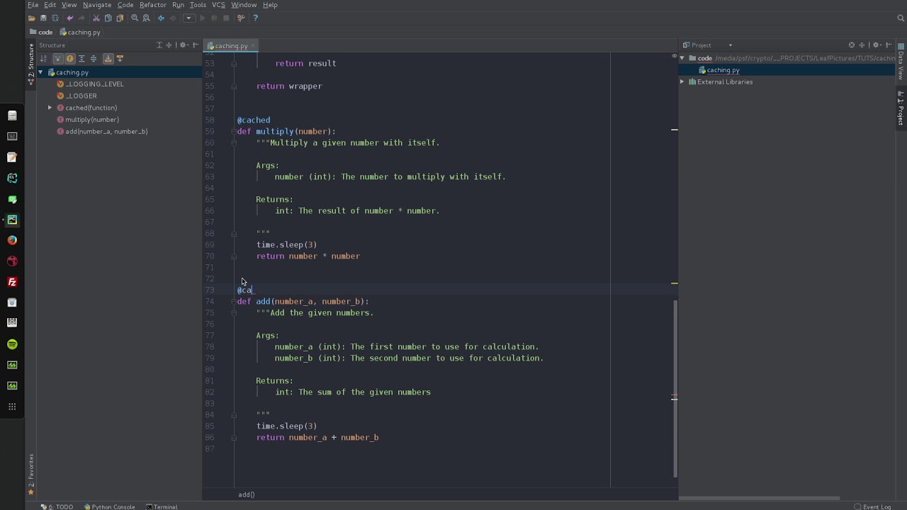 caching via decorators in Python