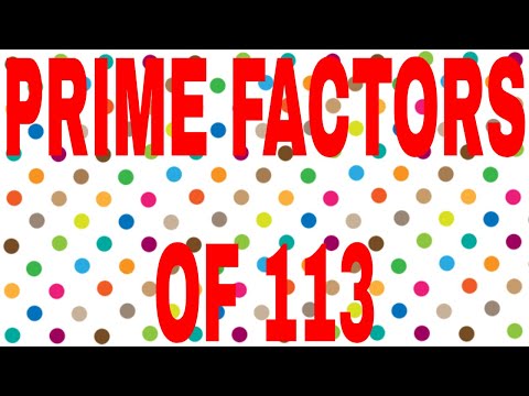 PRIME FACTORS OF 113