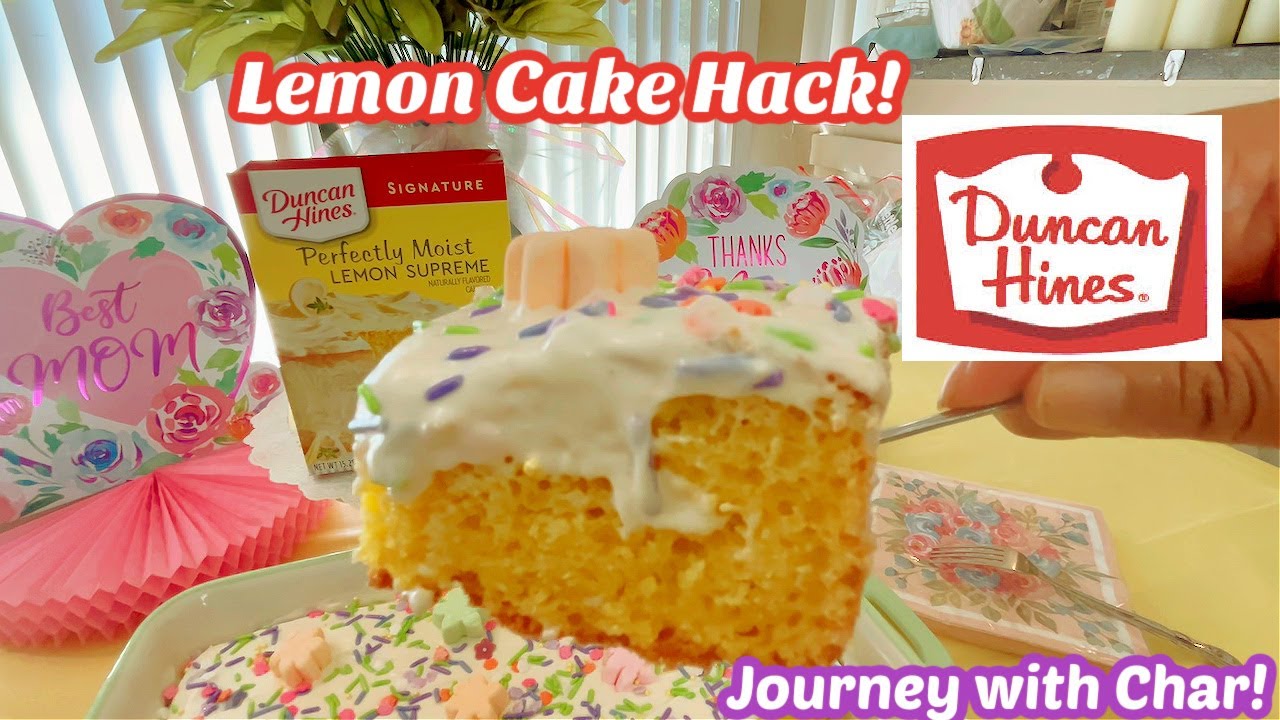 🍋HOW TO MAKE LEMON SUPREME CAKE! DUNCAN HINES PERFECTLY MOIST CAKE HACK! BOX CAKE TASTE HOMEMADE! 💐