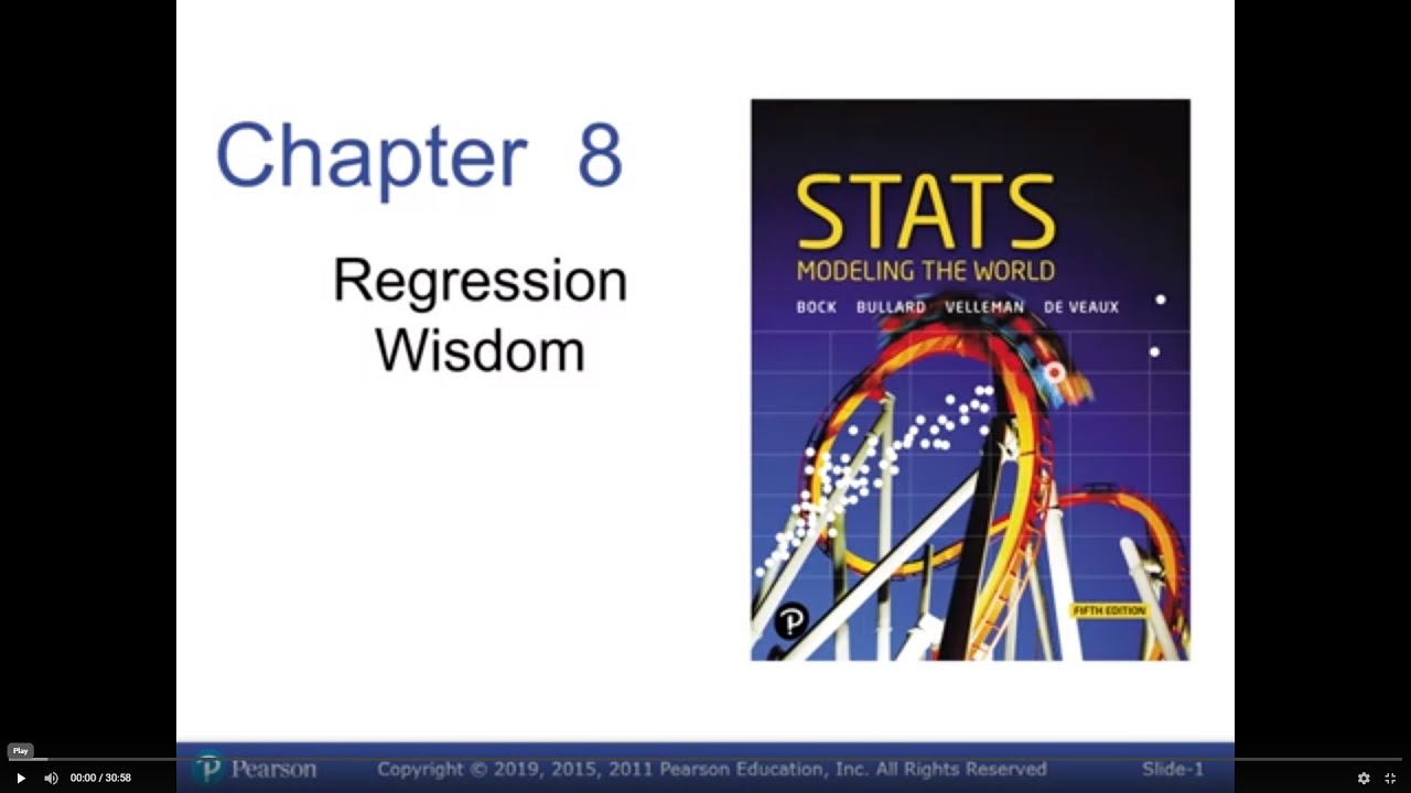 Statistics Chapter 8   Regression Wisdom