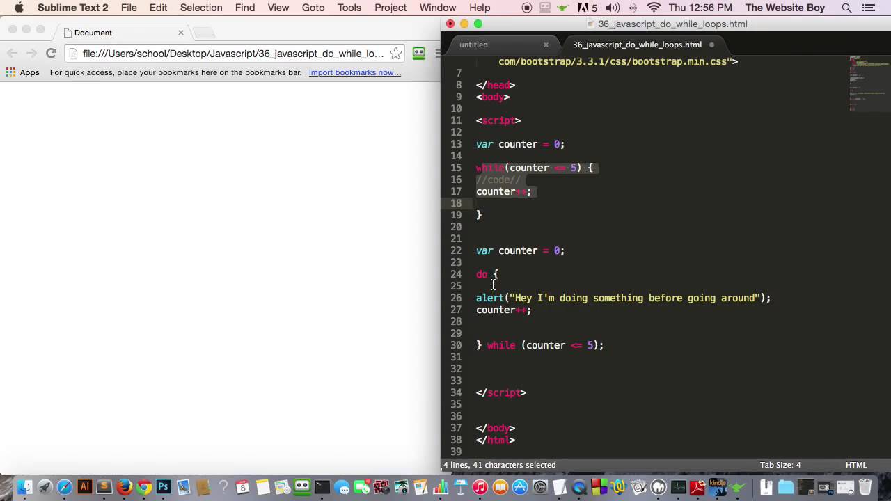 Javascript Tutorial For Beginners #35  Using a DO WHILE LOOP