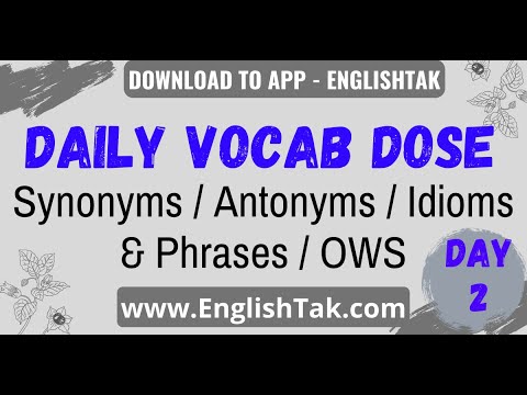 Synonym of TENACITY | Antonyms of TENACITY | Vocabulary For Competitive Exams | Ranjan Sir English