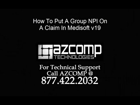 How To Put A Group NPI On A Claim In Medisoft v19