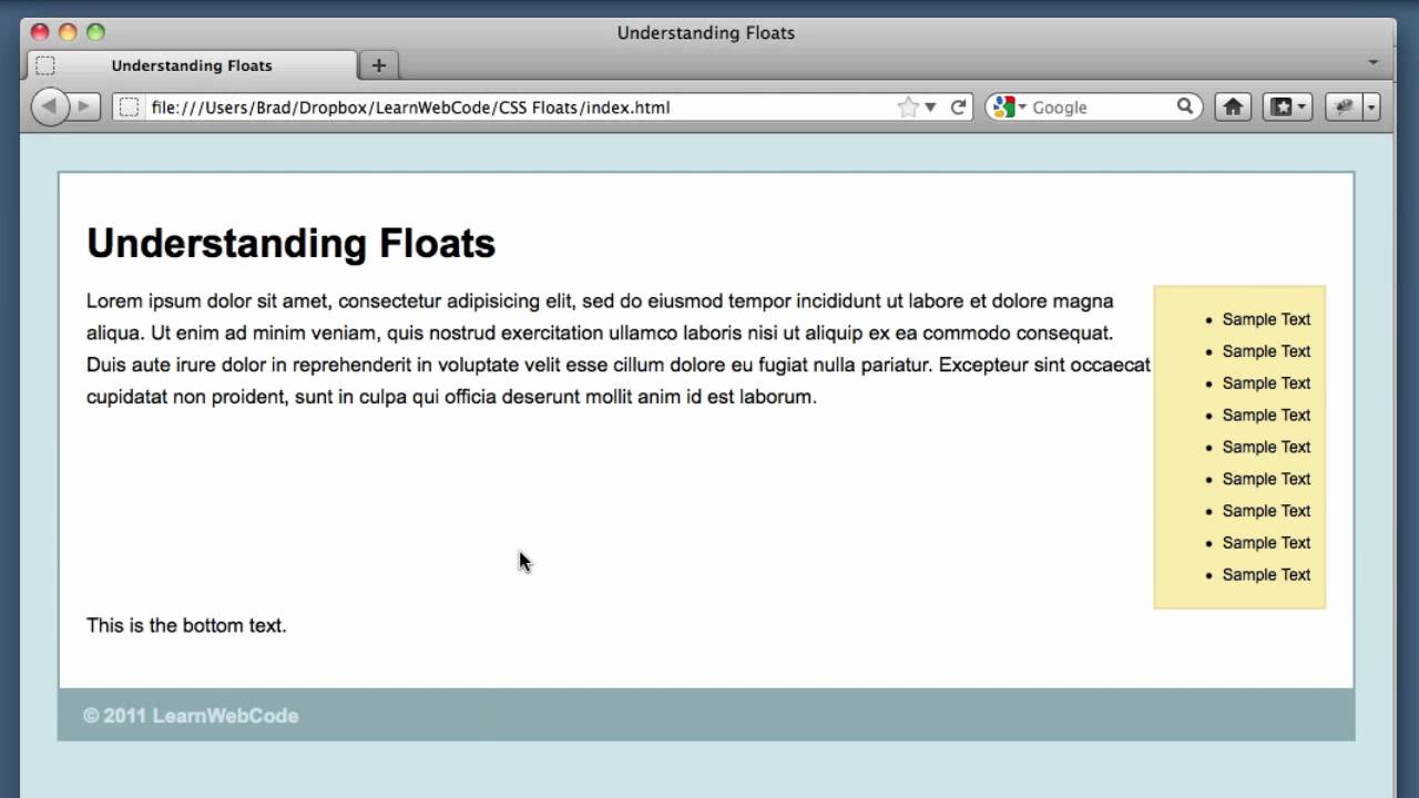 CSS Floats - Understanding & Clearing Floats Tutorial