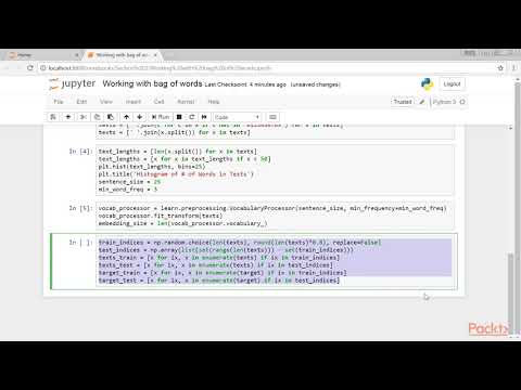 Learn TensorFlow for Neural Network Solutions Working with Bag of Words|packtpub com - Mind Luster