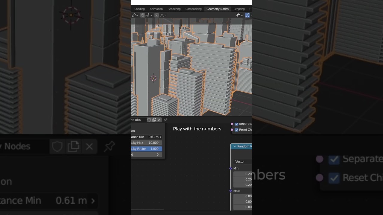 Create A City In Blender under 1 Min #3d #renderings #tutorial