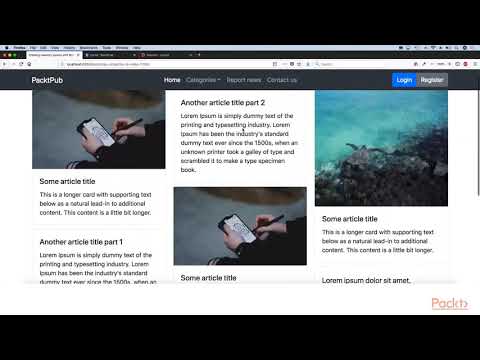 Learn Building Web UIs with Bootstrap 4 Creating Masonry Layouts with Bootstrap|packtpub com ...