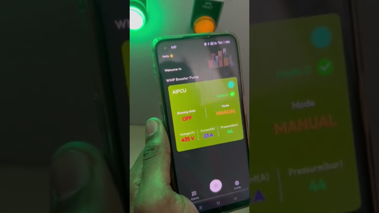 Texmo pump panel HMi controller demo with mobile application