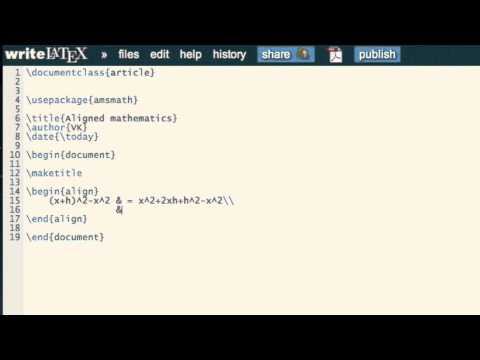 Basic LaTeX 17: Aligning mathematics