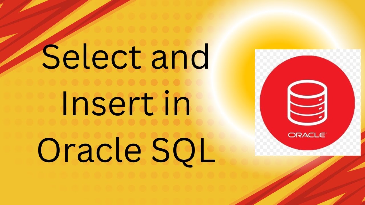 Select and Insert in Oracle SQL