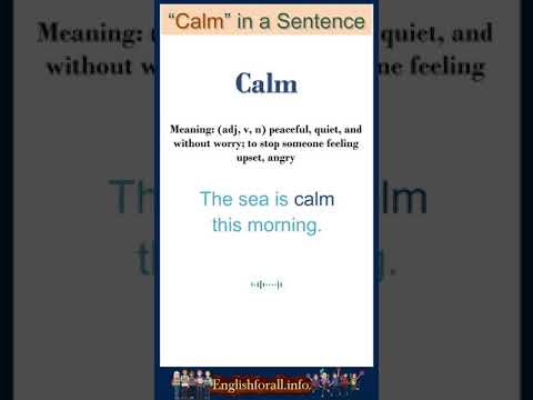 Calm meaning | Calm in a Sentence | Most common words in English #shorts