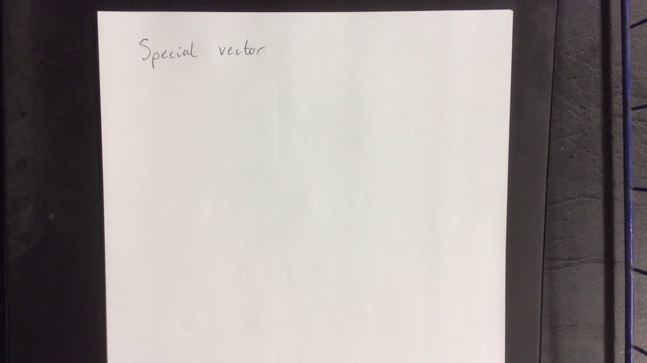 Special vector: the zero vector