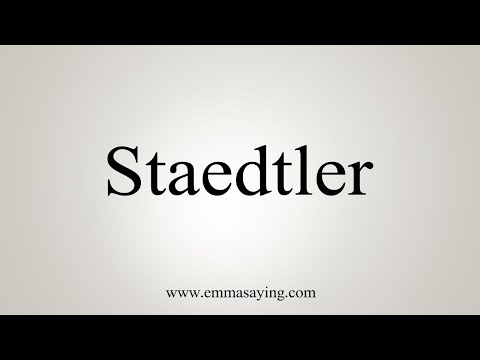 How To Say Staedtler