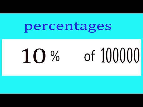 Percentages 10 Percentage(%) of 100000