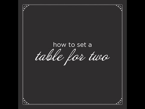 How to set a table for two