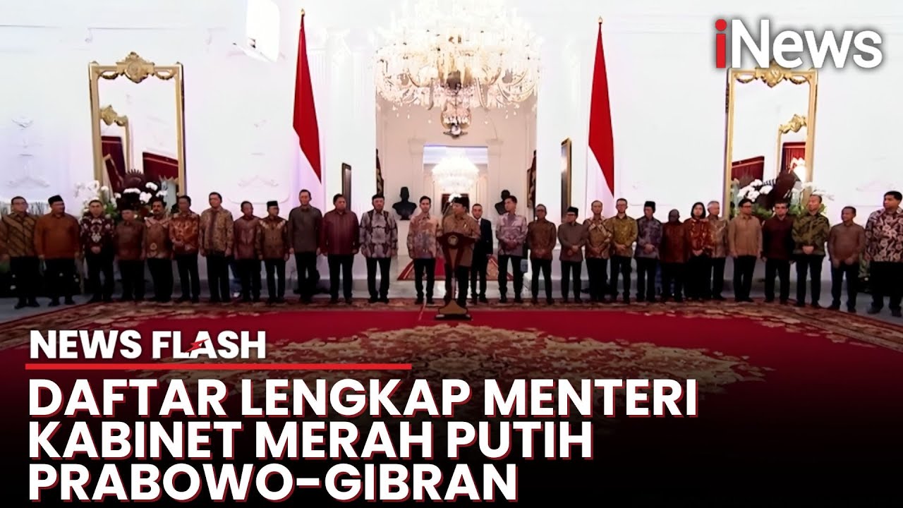 [FULL] Daftar Lengkap Menteri Kabinet Merah Putih Prabowo-Gibran