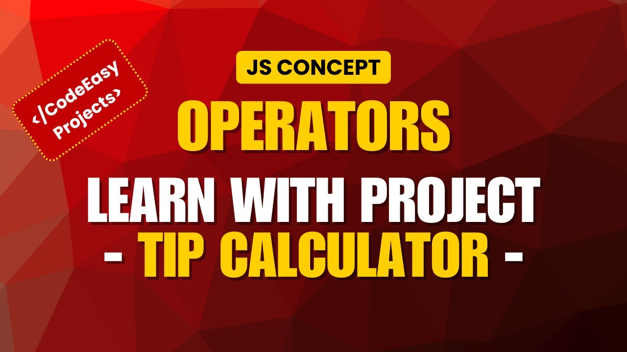 Modern Tip Calculator Using HTML, CSS & JavaScript | Beginner Web Dev Project | JS Operators