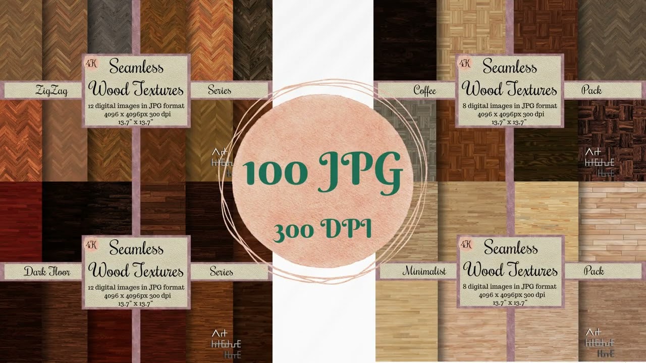 100 Seamless Wood Textures, Plank Patterns, Parquet Textures , Wood Digital Papers for dollhouse