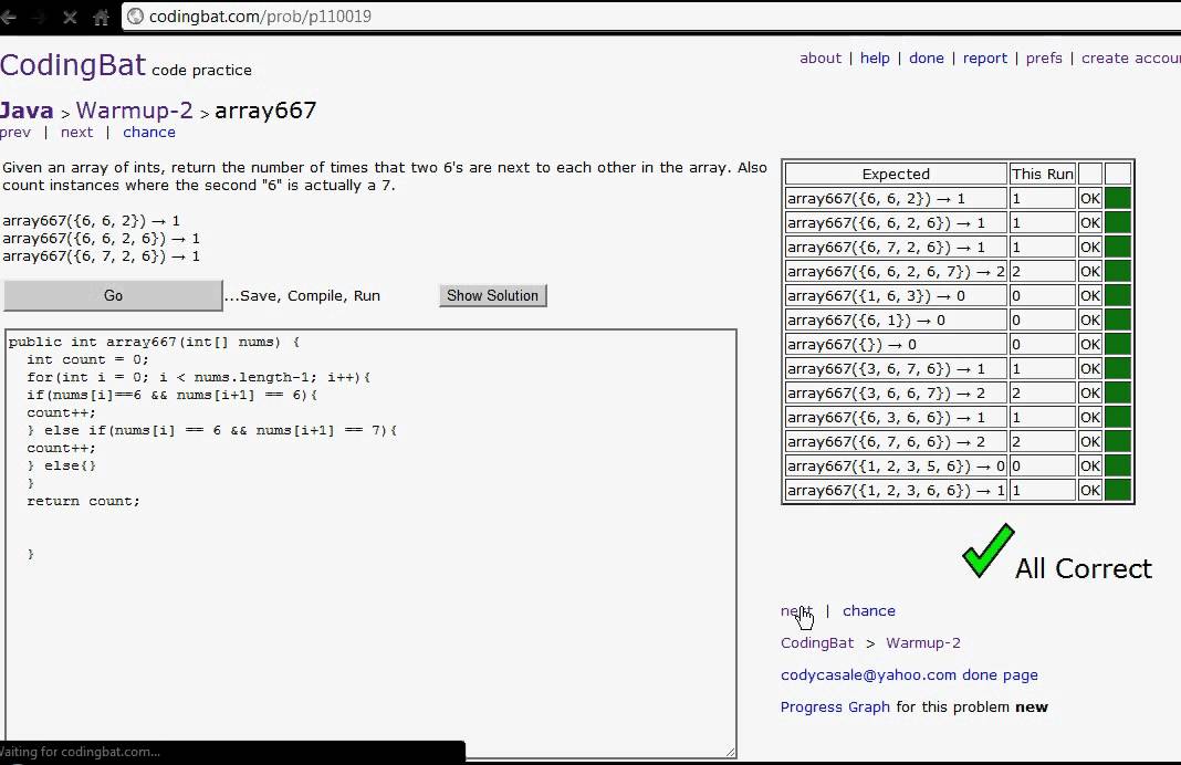 CodingBat.com Java Puzzles 8