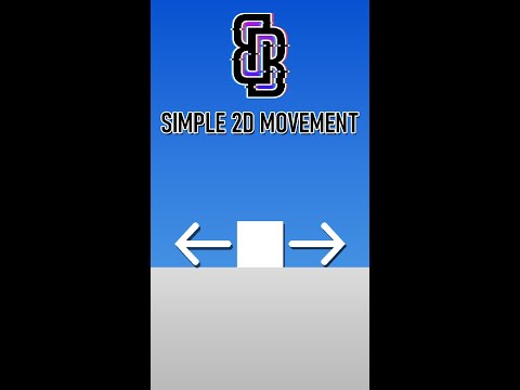 SIMPLE UNITY 2D MOVEMENT IN UNDER 1 MINUTE!