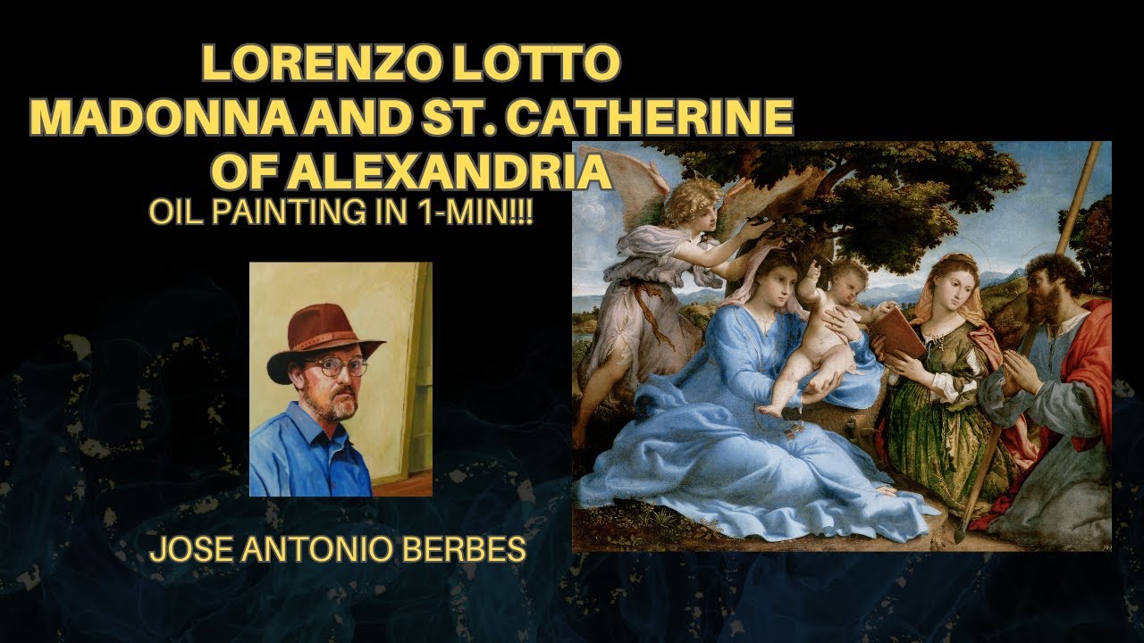 Lorenzo Lotto's 'Madonna and St. Catherine of Alexandria' | 1-MIN Oil Painting Timelapse🎨✨[EASY]