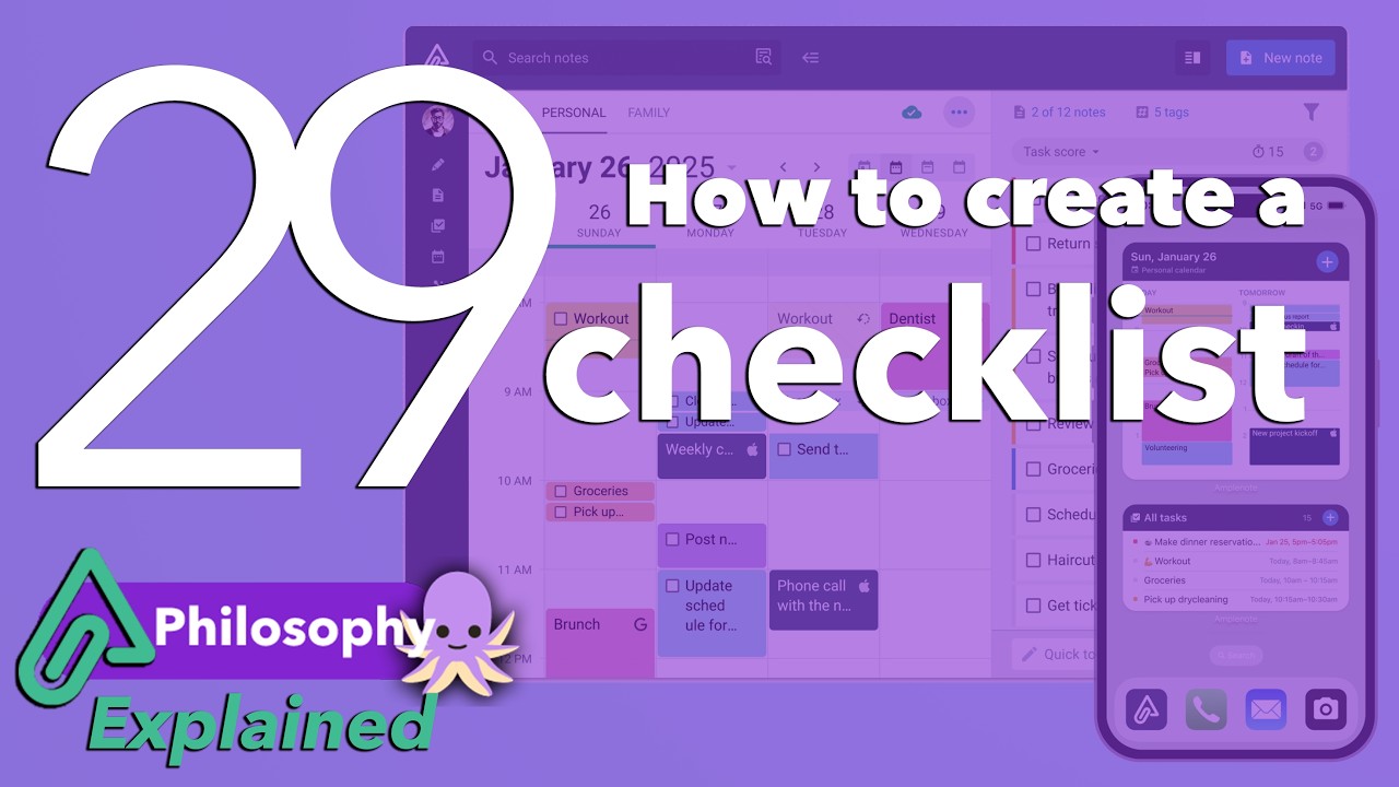 29. How to create a checklist that isn't a task list?