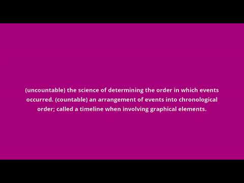 what is the meaning of chronology