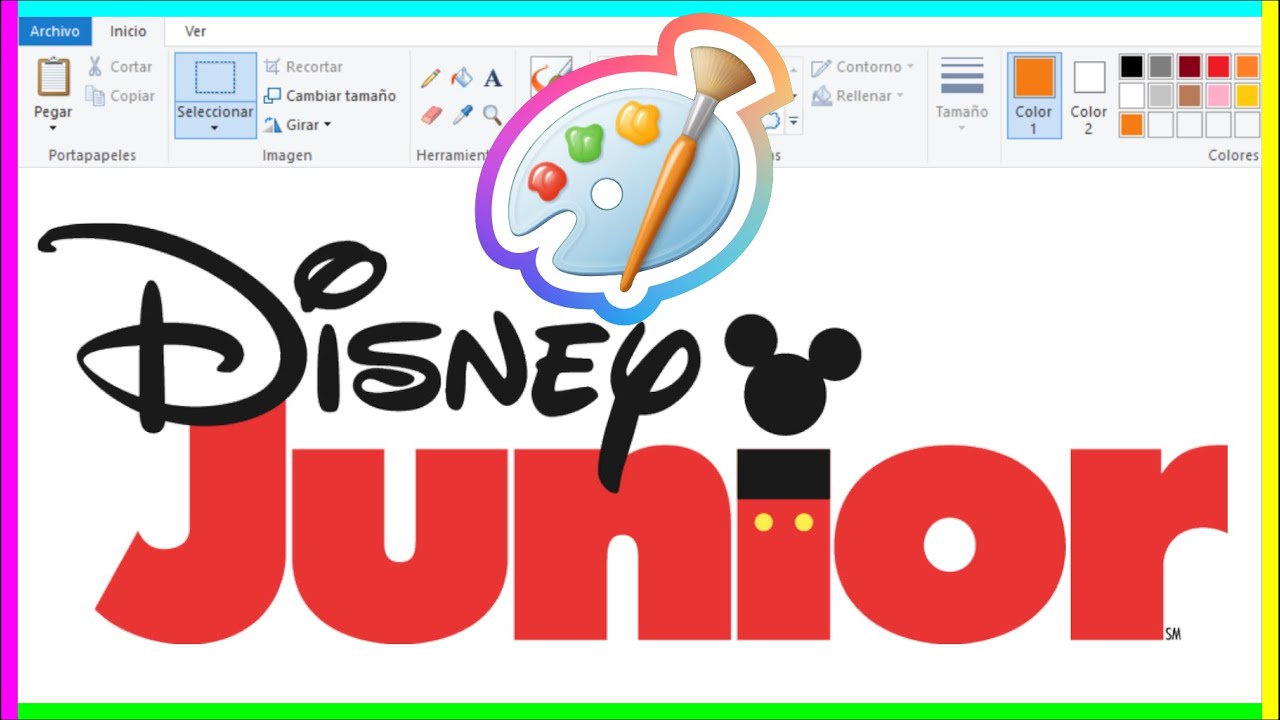 DISNEY JUNIOR LOGO IN MS PAINT - 2021