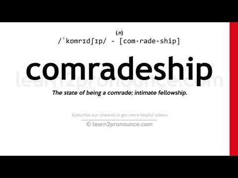 Pronunciation of Comradeship | Definition of Comradeship